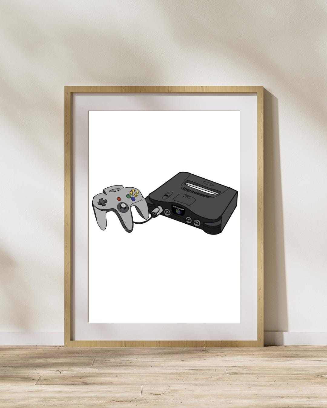 Vintage Classic Retro 90s Electronic Game Console Colourful Wall Art ...
