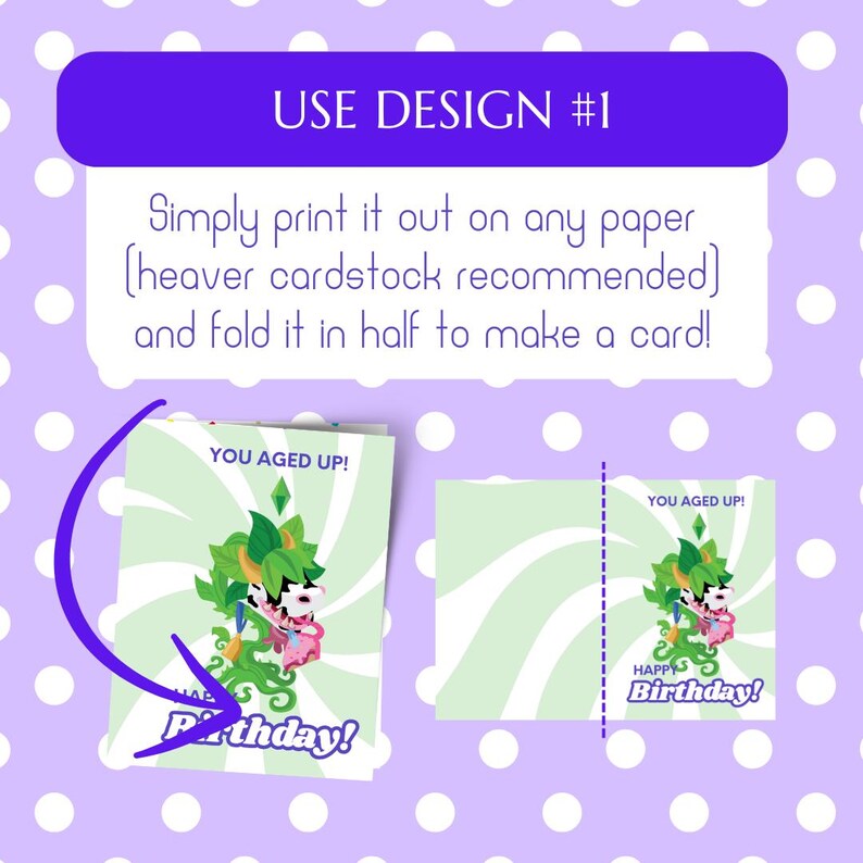 Sims Cowplant Digital Birthday Card - Funny Printable Sims Card ...
