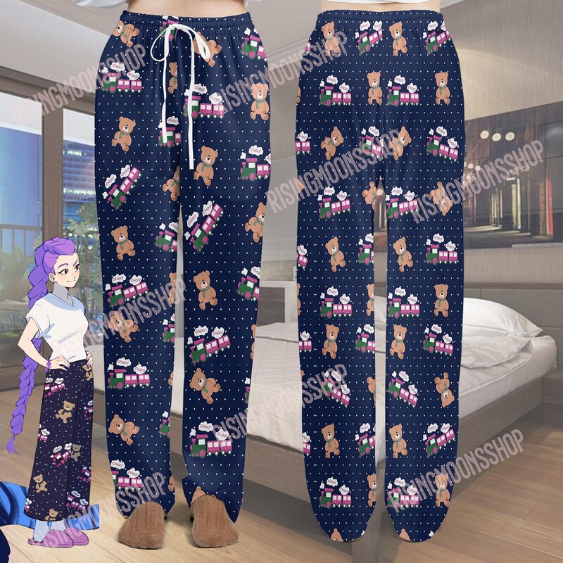 Kpop Demon Hunters Teddy Bears & Cho Cho Train Pajama Pants - Etsy Canada