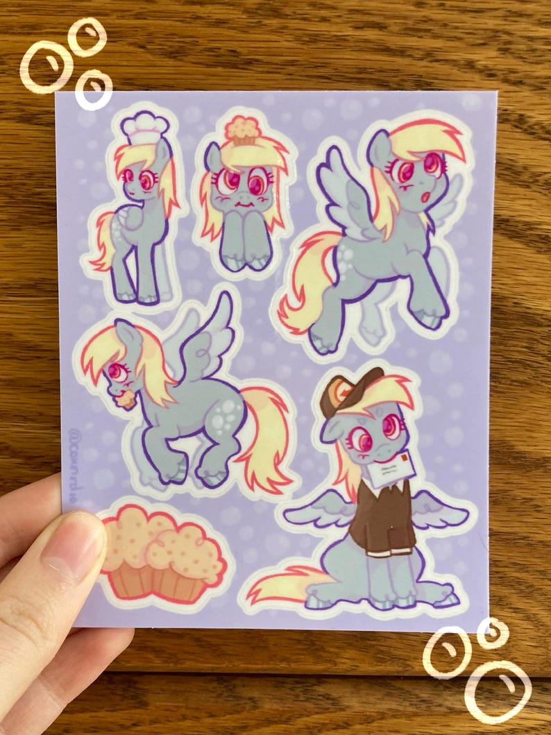 Derpy Hooves Mlp - Vinyl Sticker Sheet - Etsy