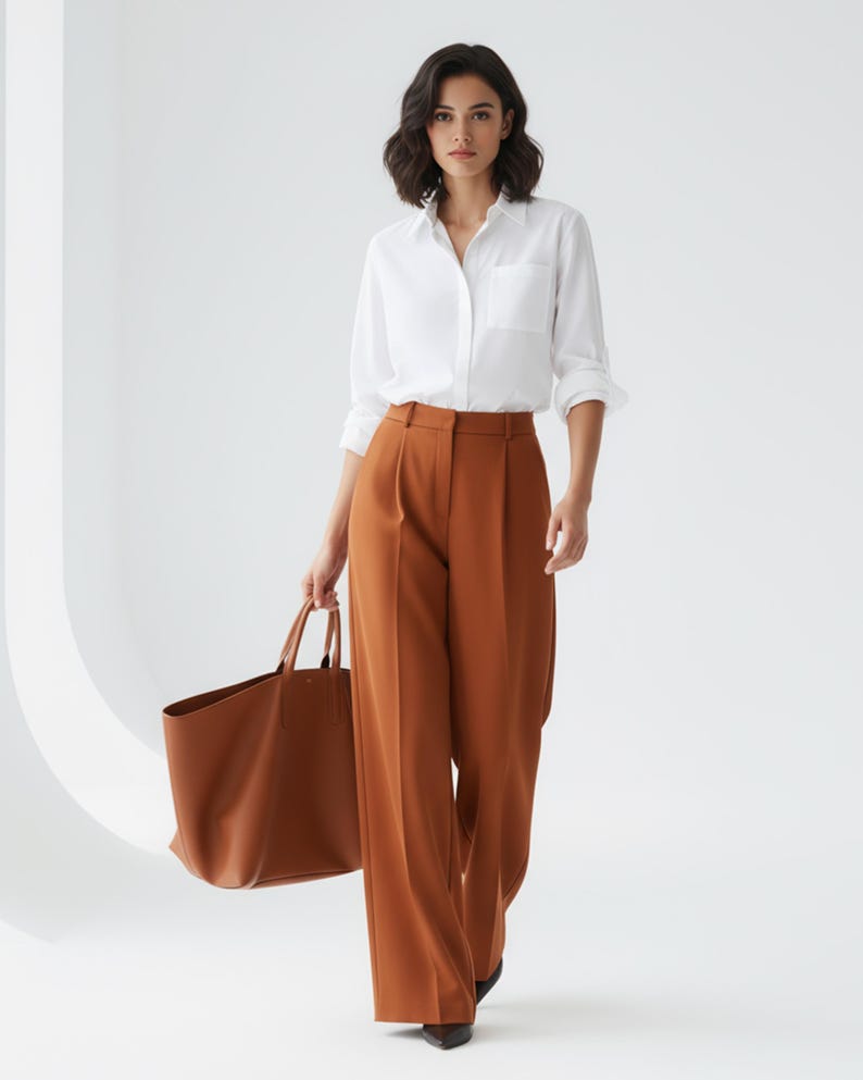 Palazzo Pants PDF Sewing Pattern Women's Wide Leg Trousers With Pockets ...