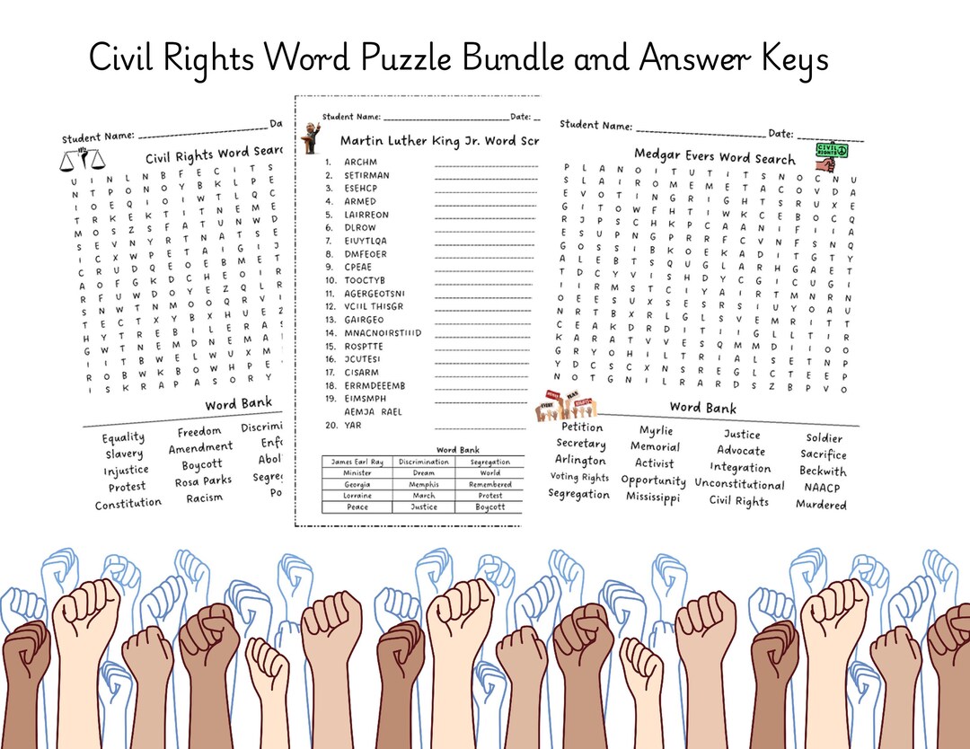 Civil Rights Bundle, (civil Rights, Martin Luther King Jr, Medgar Evers ...