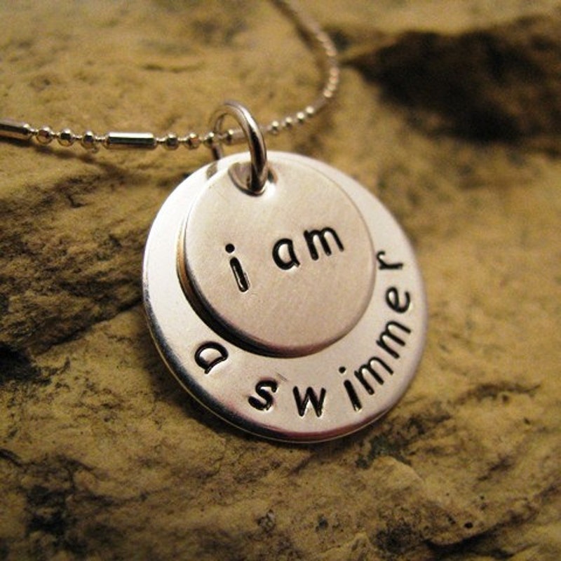 Swimmer Necklace - Etsy