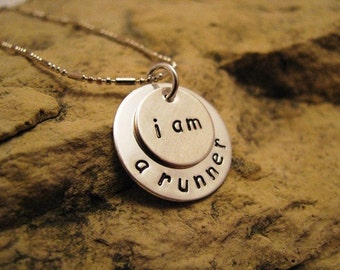 I Am a Runner Silver and Copper Charm | Etsy