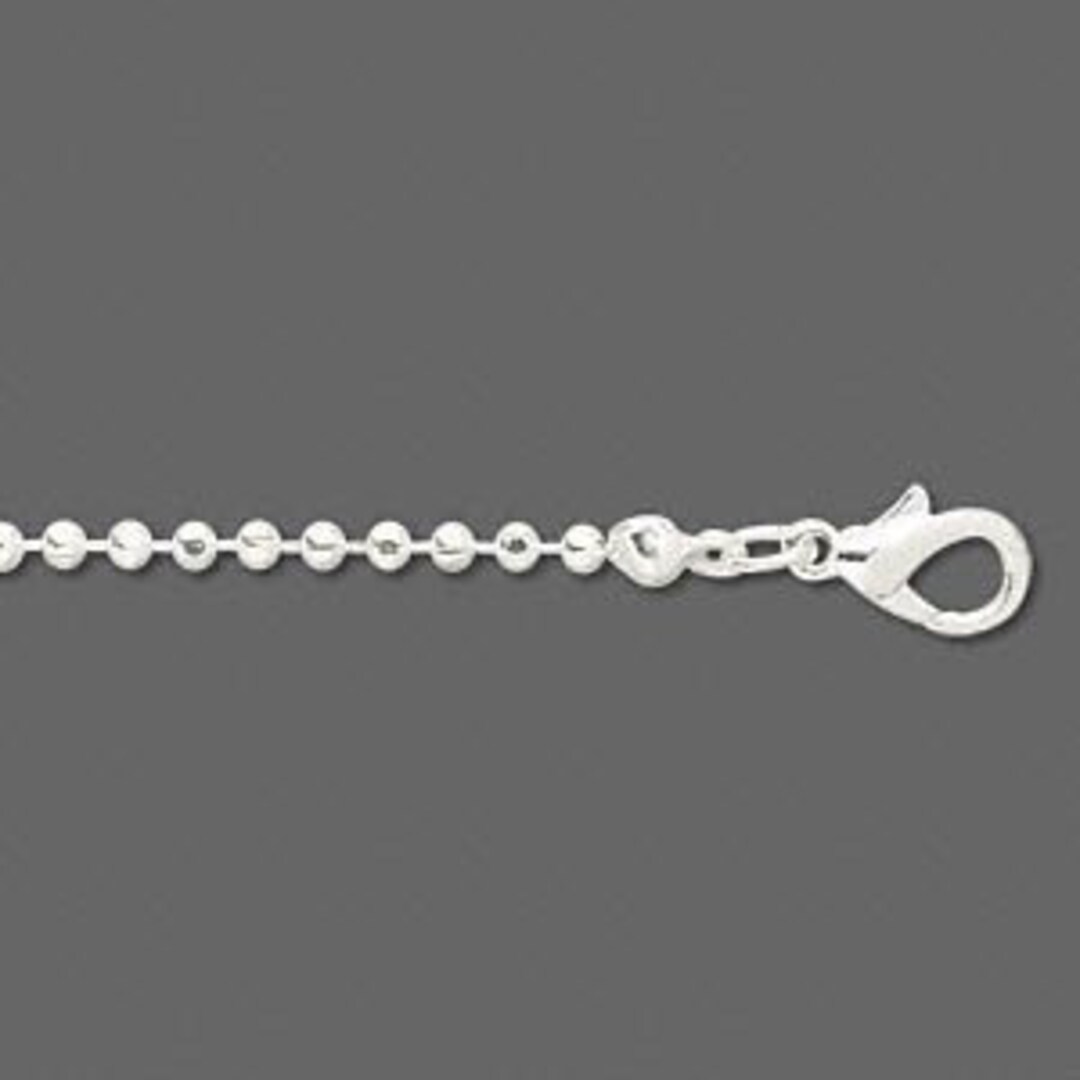 Silver Plated SMALL Ball Chain 16 In - Etsy