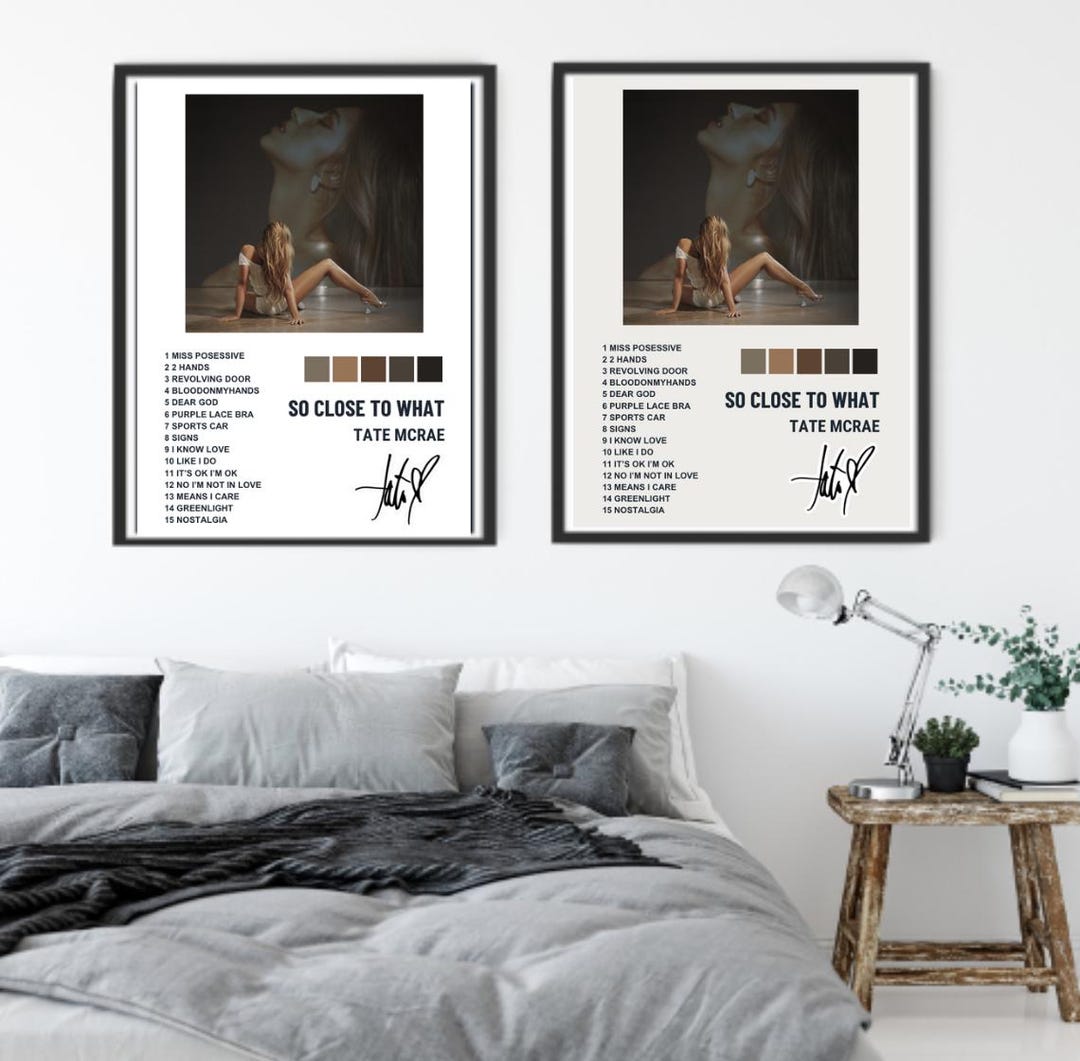 Tate Mcrae so Close to What Album Cover (2 Posters) Digital Download - Etsy