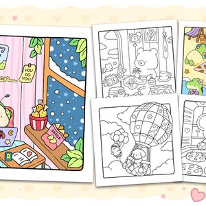 Coco Wyo Cozy Friends Cute Coloring Page 40 Pages Digital Download - Etsy