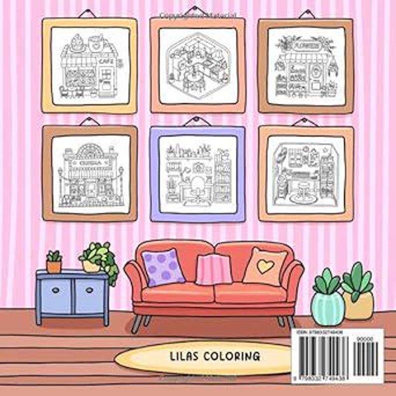 Cozy Retreats Coloring Book: Cute & Comfy Designs for Adults With ...