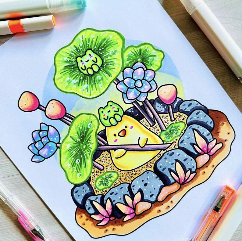 Tiny Gardens: Cute & Comfy Coloring Book for Adults and Teens Featuring ...