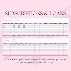 Monthly Bill & Utility Tracker | Pink | Simple Google Sheets and Excel ...