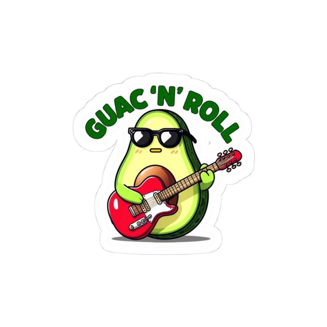 Funny Guac Guitar Stickers, Avocado Decal, Luggage Sticker, Laptop ...