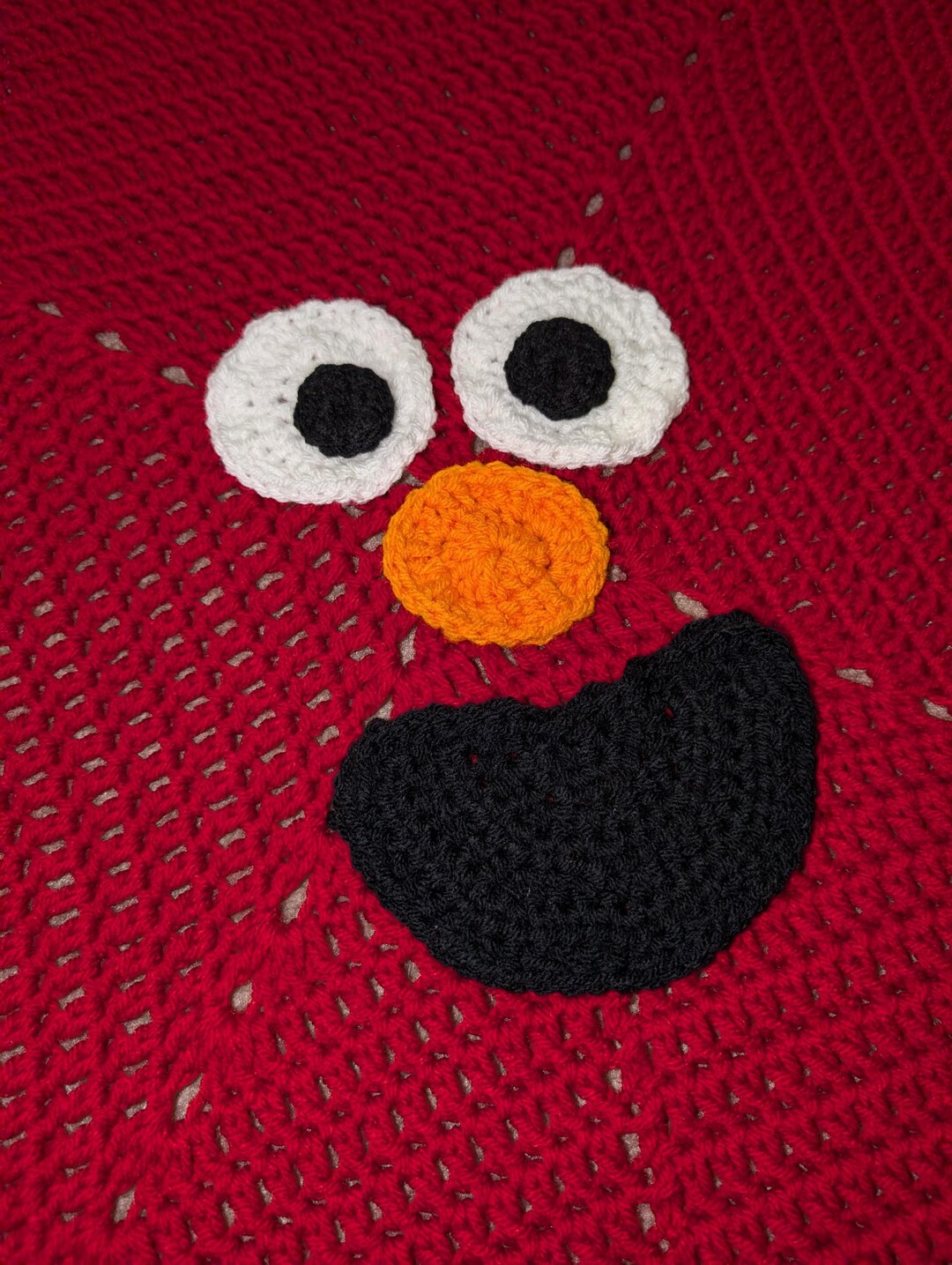 Adorable Handmade Crochet Elmo Baby Blanket for a Cozy Nursery - Etsy