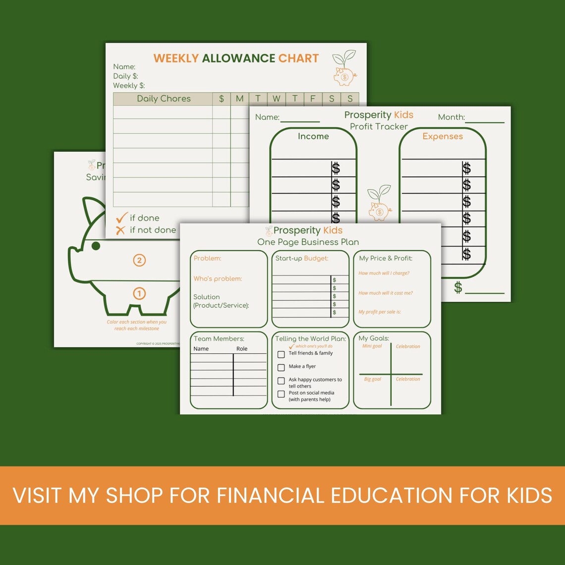 Kids Savings Tracker Printable | Teaching Kids About Money | Savings ...