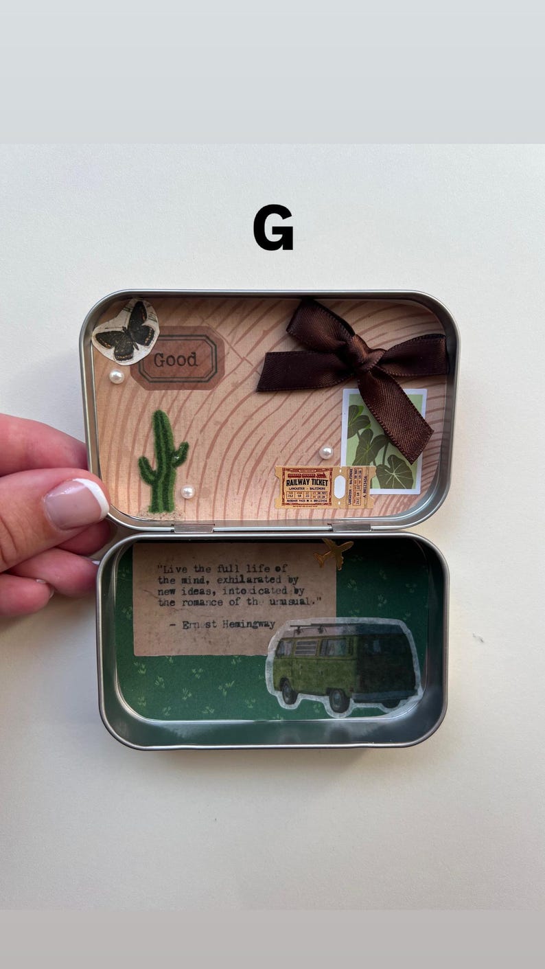 Custom Altoids Tin Purse Insert – Mini Scrapbook Wallet, Tiny Organizer ...