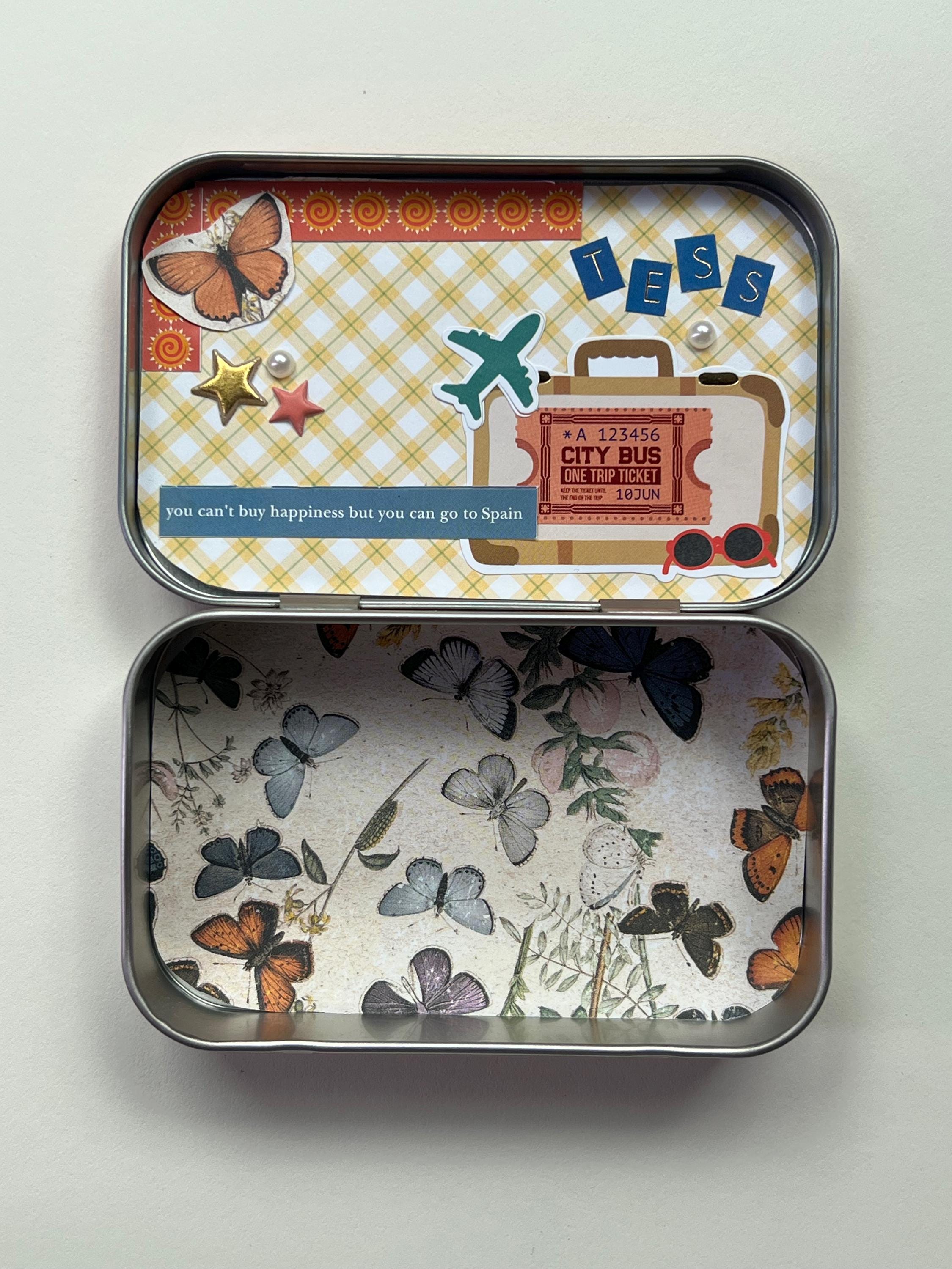 Custom Altoids Tin Purse Insert – Mini Scrapbook Wallet, Tiny Organizer ...