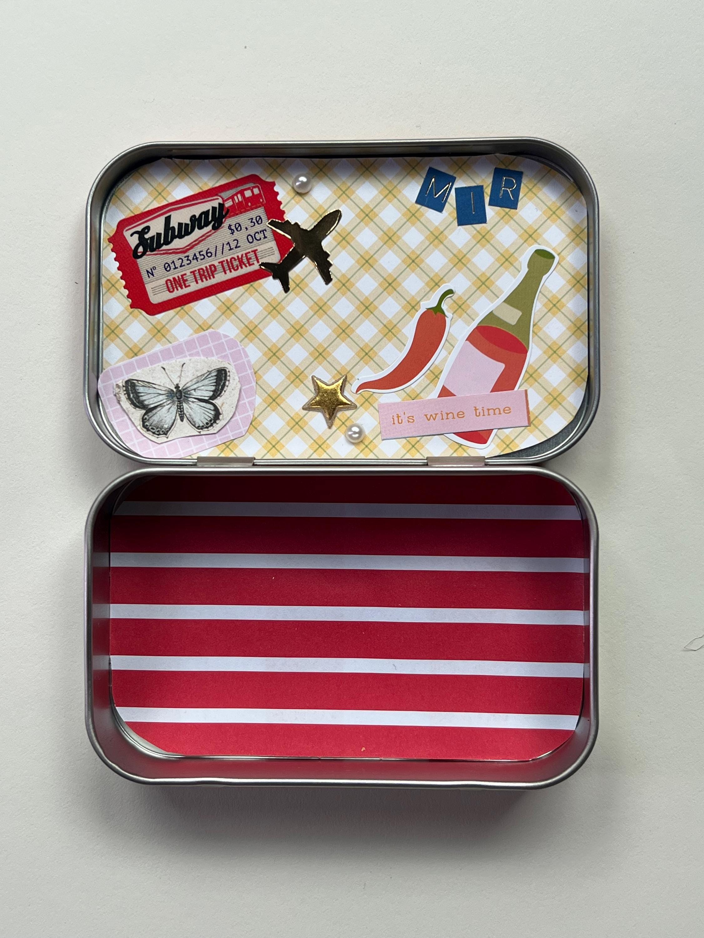Custom Altoids Tin Purse Insert – Mini Scrapbook Wallet, Tiny Organizer ...