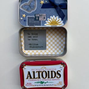 Custom Altoids Tin Purse Insert – Mini Scrapbook Wallet, Tiny Organizer ...
