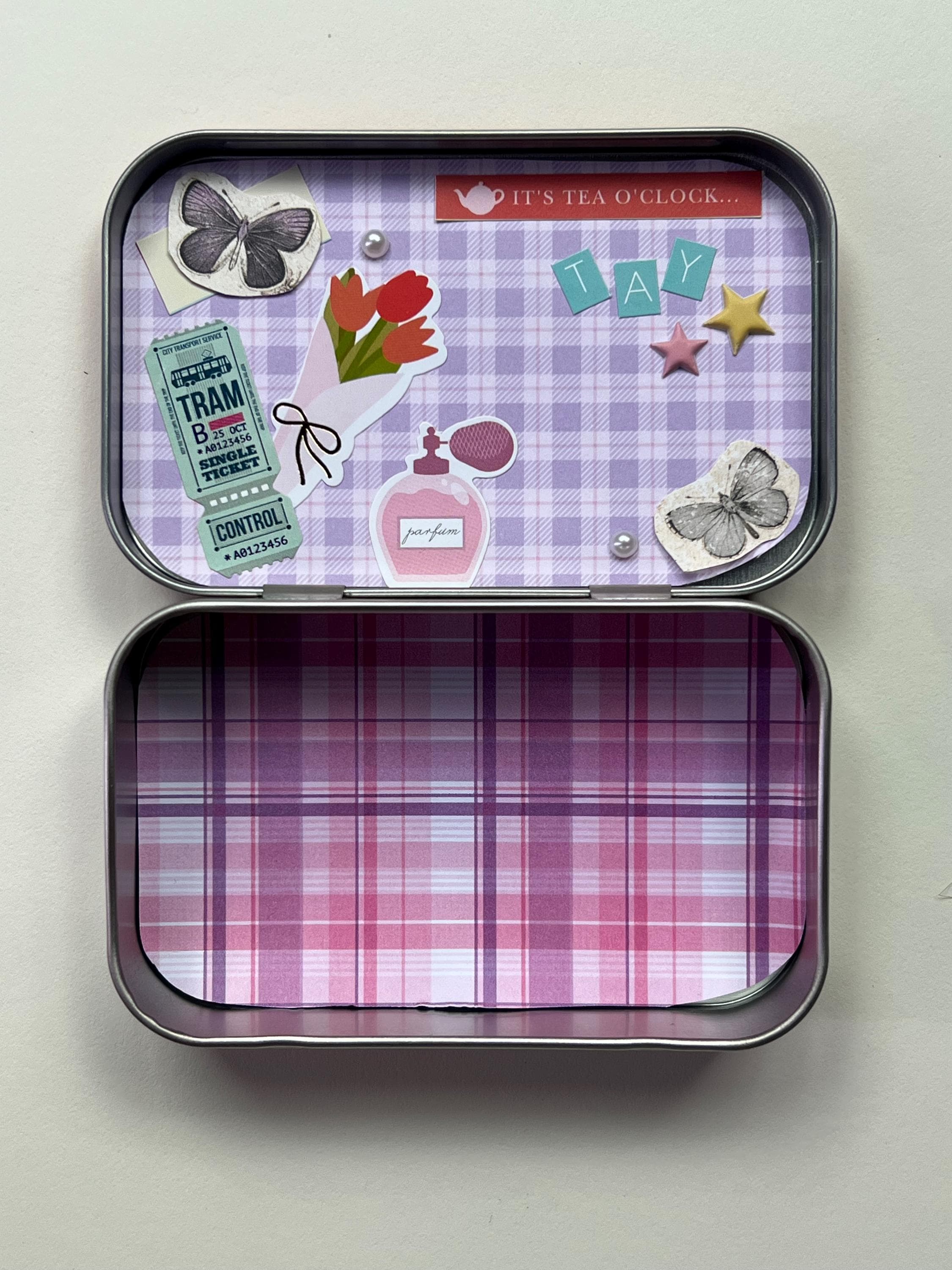 Custom Altoids Tin Purse Insert – Mini Scrapbook Wallet, Tiny Organizer ...