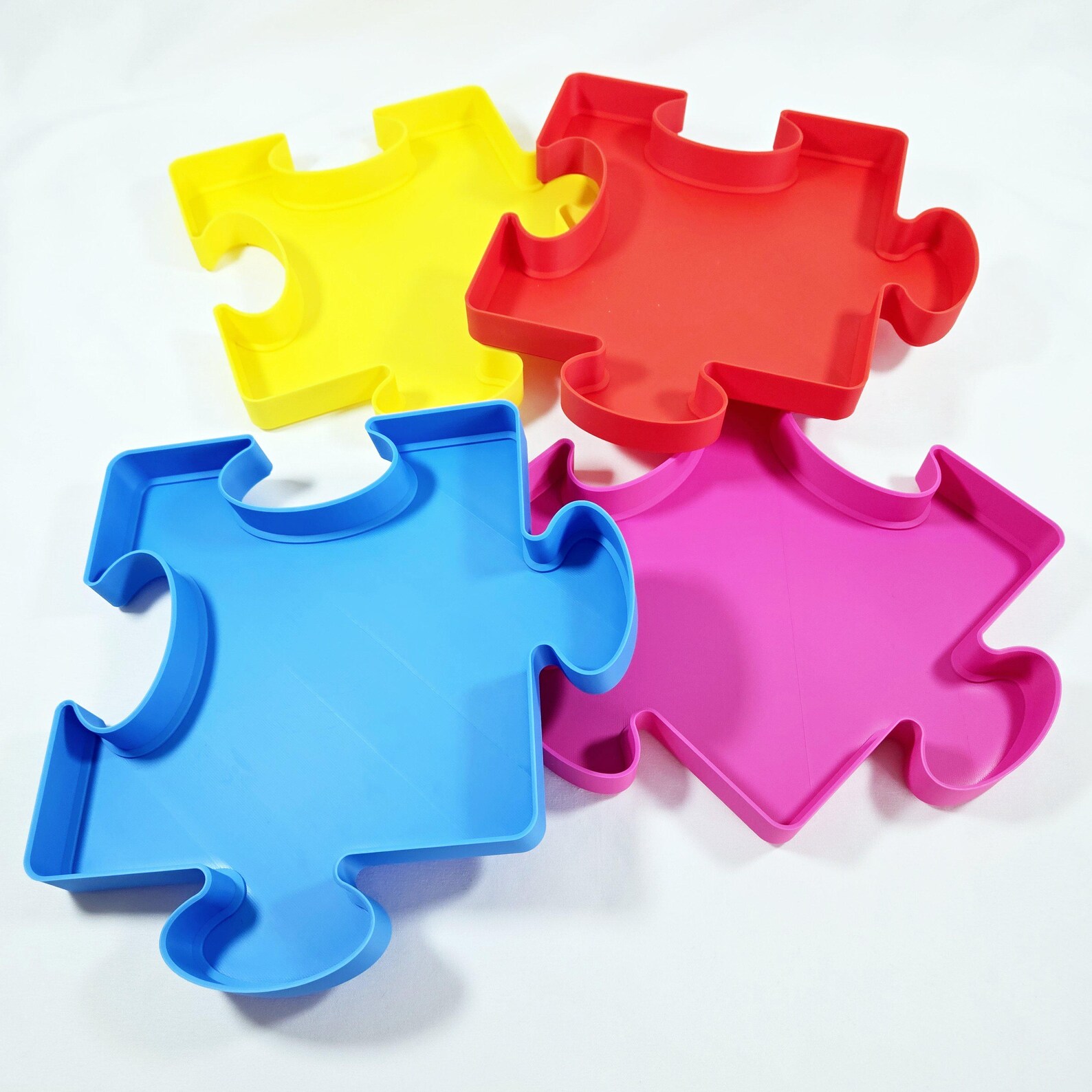 3D Print Puzzle Piece Organizer Stackable, Set of 4 Puzzle Trays ...