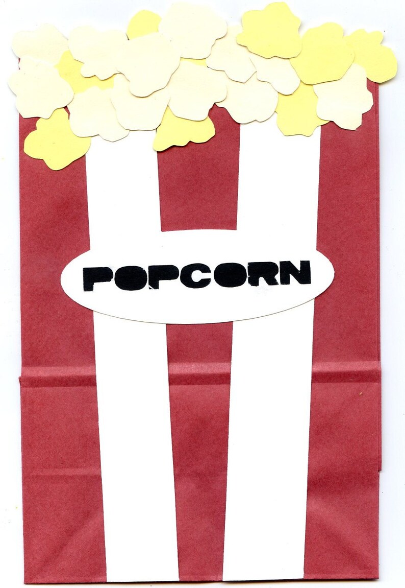 Popcorn Treat Sacks Carnival Movie Circus Theme Birthday | Etsy