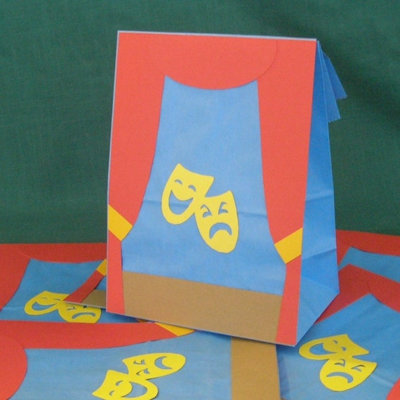 Theater Birthday Party Treat Sacks Drama Acting Stage Favor Goody Bags ...