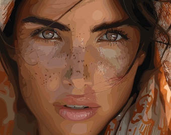 Artistic Portrait of Berber Woman With Green Eyes - Etsy