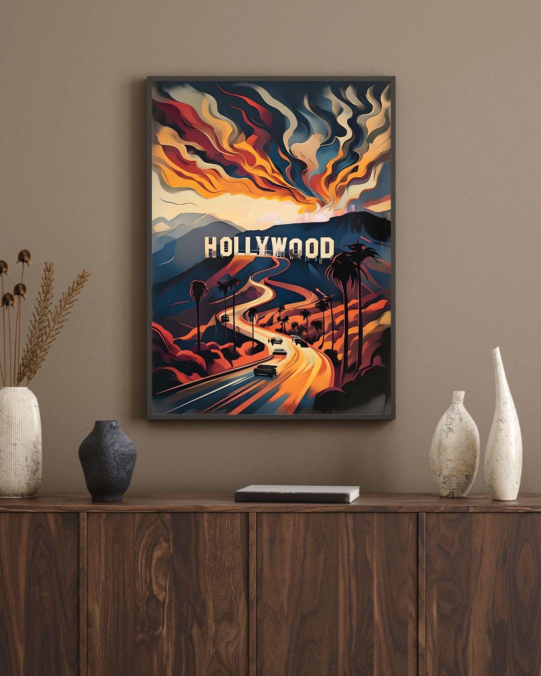 LA Hollywood Sign Poster - Etsy