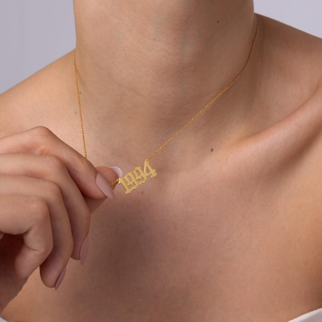 Personalized Number Necklace,custom Year Date Necklace,lucky Number ...