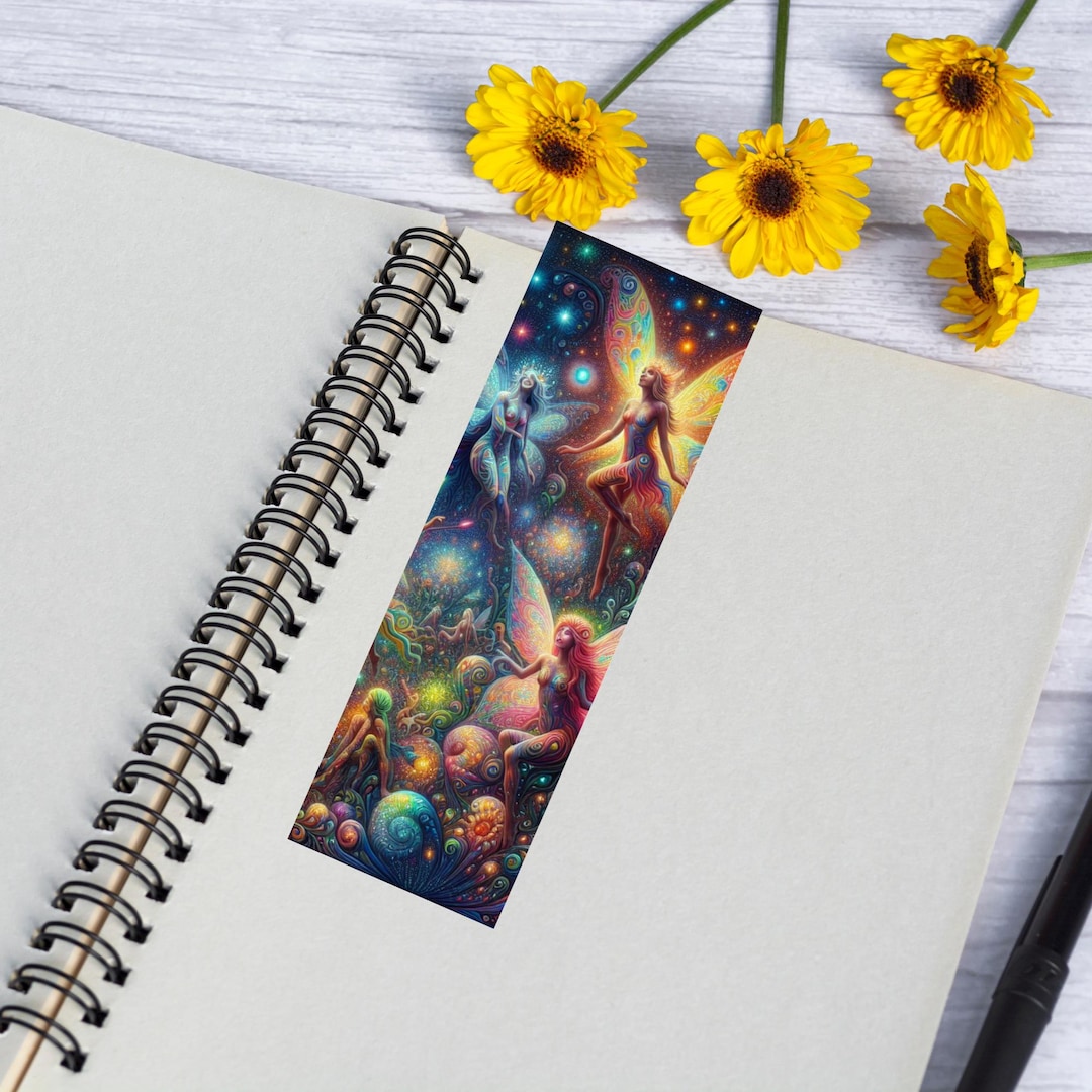 Colorful Fairy Digital Bookmark 2x6 DIY Reading Accessory Book Lover ...