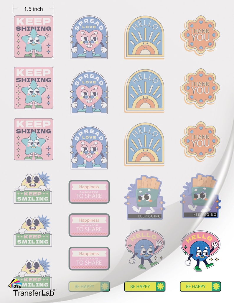 Pre-made Design | Gang Sheets | UV DTF Stickers | Ready to Apply | Easy ...