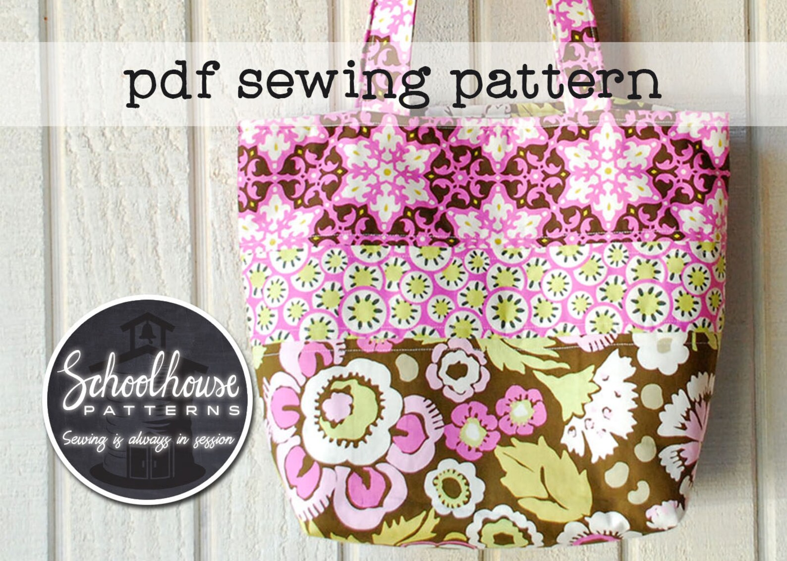 Patchwork Tote Bag PDF Sewing Pattern Perfect for Purse or - Etsy
