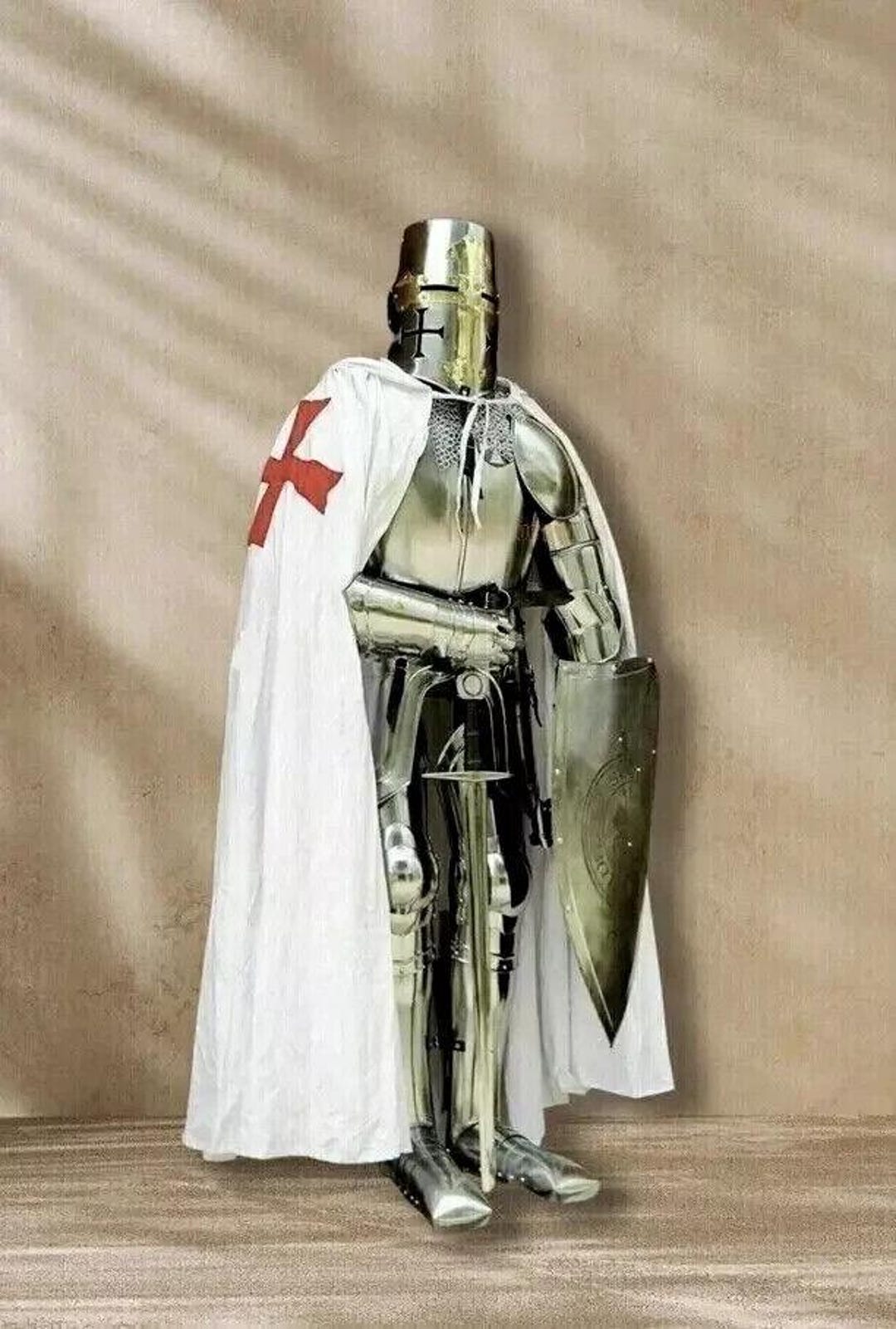 Full Templar Knight Armor Suit | Medieval Crusader Costume | Handmade ...