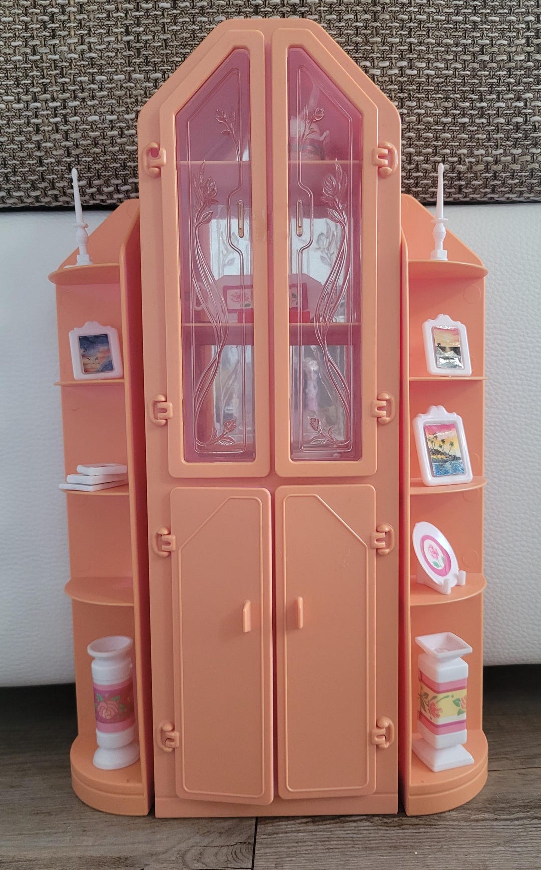 Mattel Barbie Vintage 1987 Barbie Sweet Roses China Cabinet Cupboard - Etsy