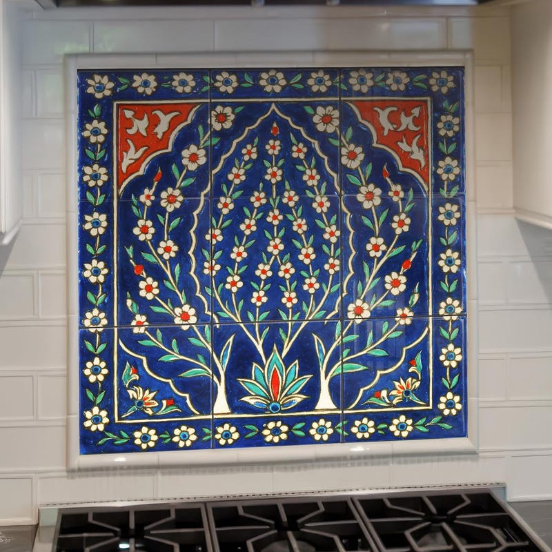 Turkish Tile Mural - Etsy