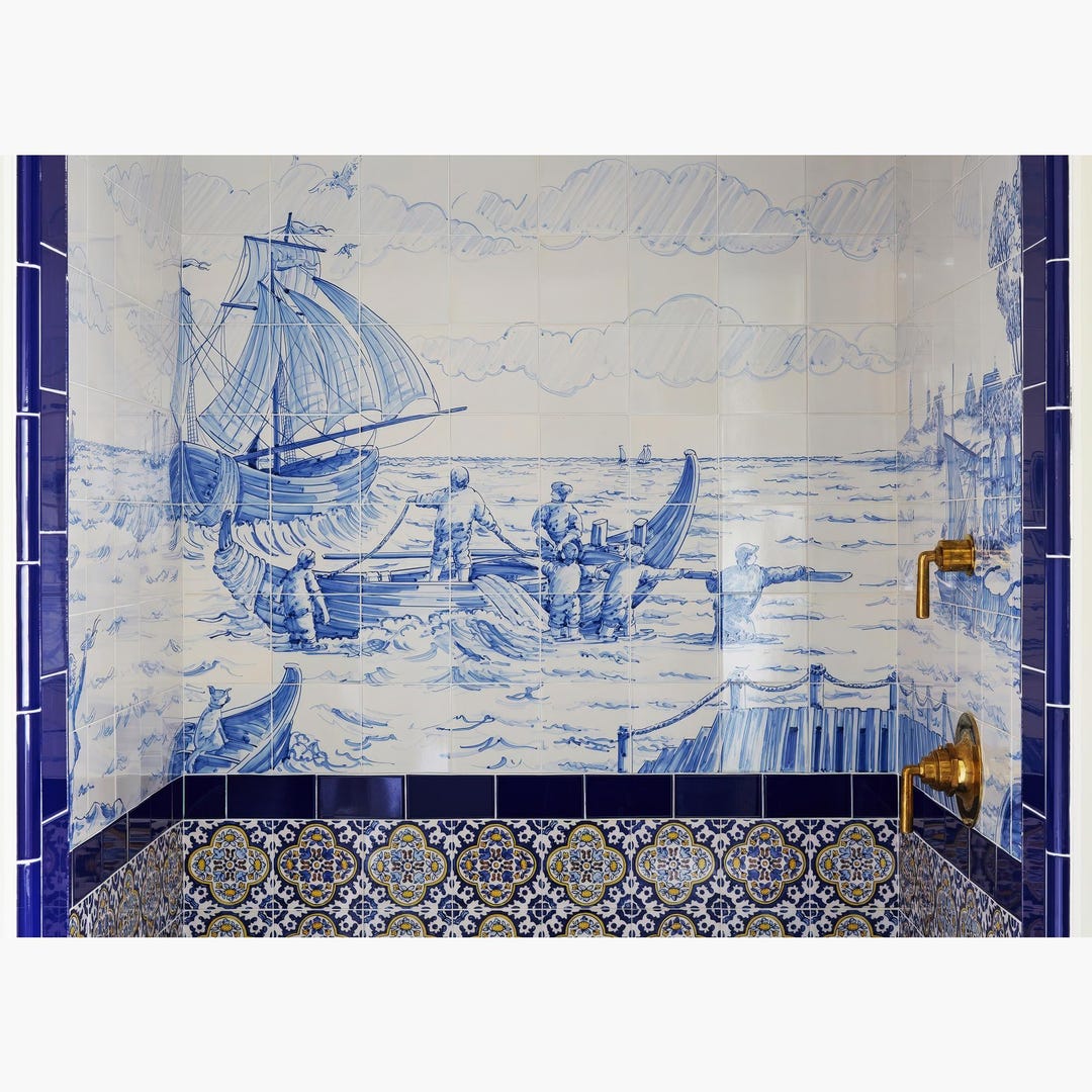 Exclusive Handmade Ceramic Tile Mural 102 Tiles, Custom Kitchen ...