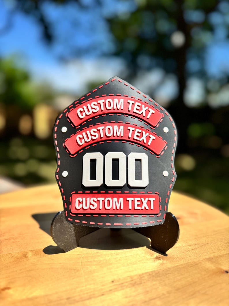 Custom Firefighter Helmet Shield Replica: Personalized Firefighter ...