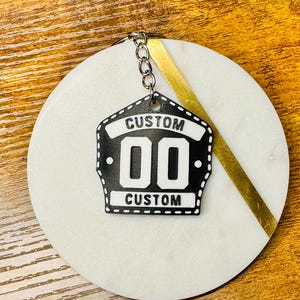 Custom Firefighter Helmet Shield Keychain: 3D Printed PLA Shield, Bag ...