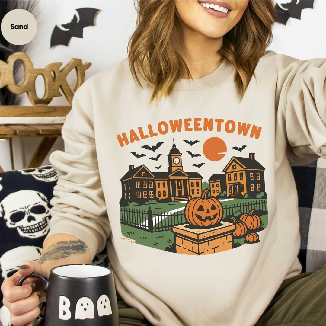 Halloweentown University Sweatshirt: Retro Halloween Spooky Sweater - Etsy