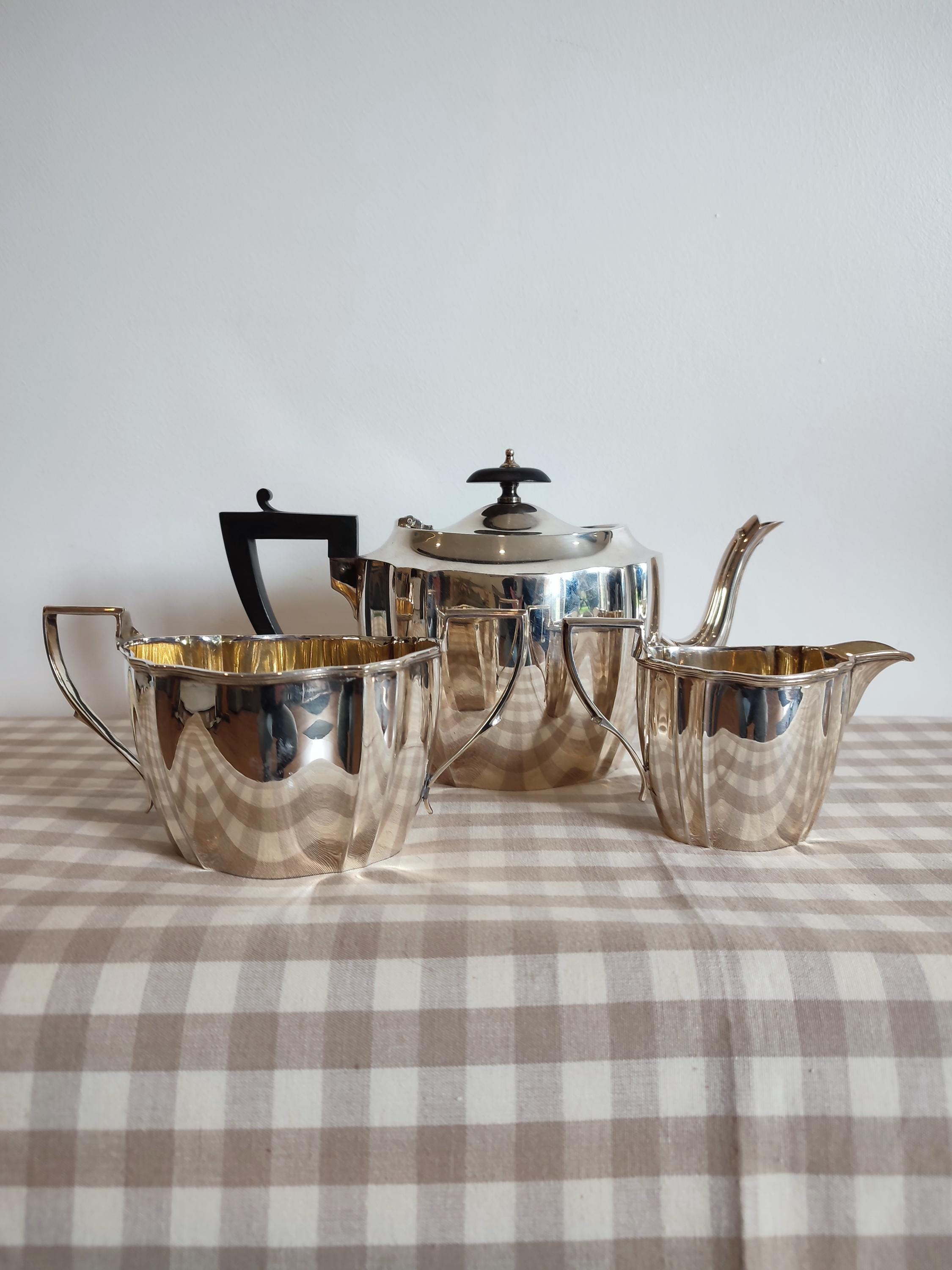 Vintage EPNS A1 Silver Plated Tea Set – 3 Piece Set – Teapot, Sugar ...