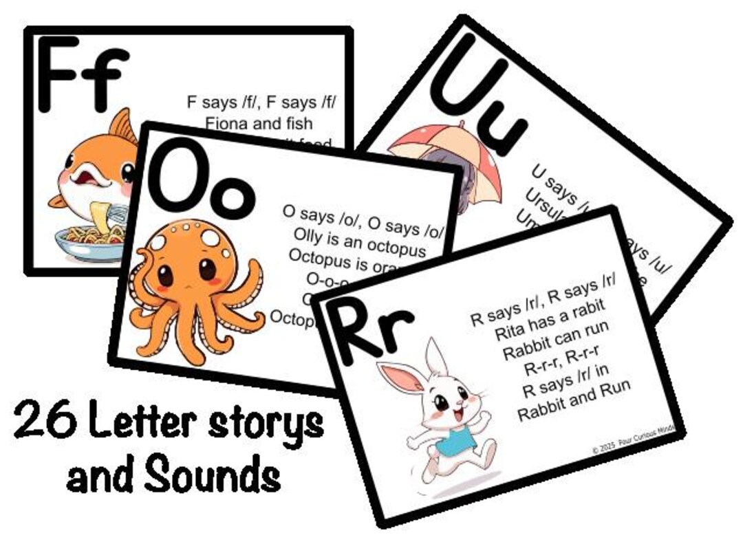 Letter Chants and Story Flash Cards - Etsy