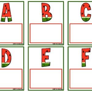Watermelon Letter Matching Game – Uppercase & Lowercase Alphabet Cards ...