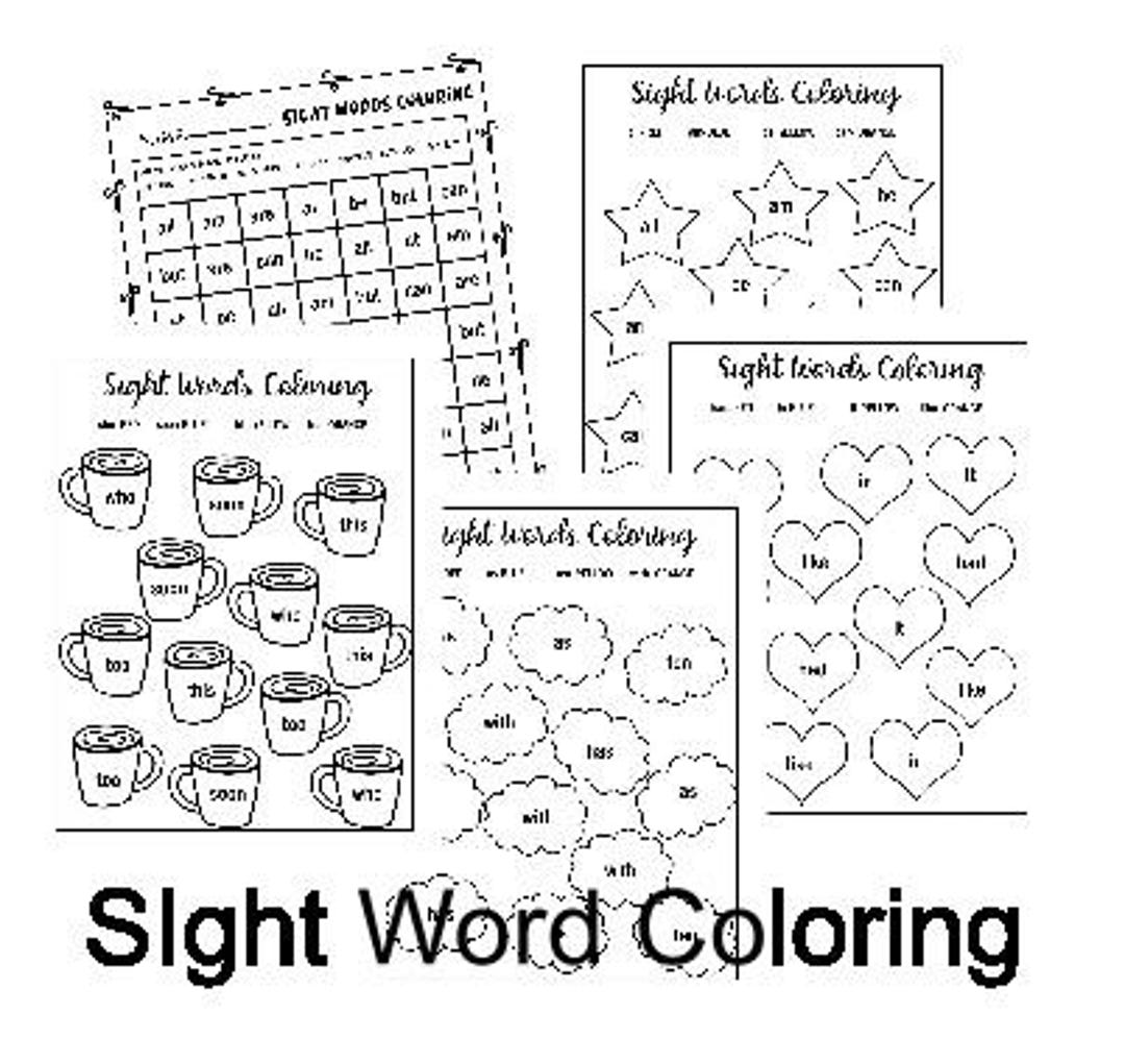 Sight Word Learning Bundle – 124 Printable Pages for Reading & Writing ...
