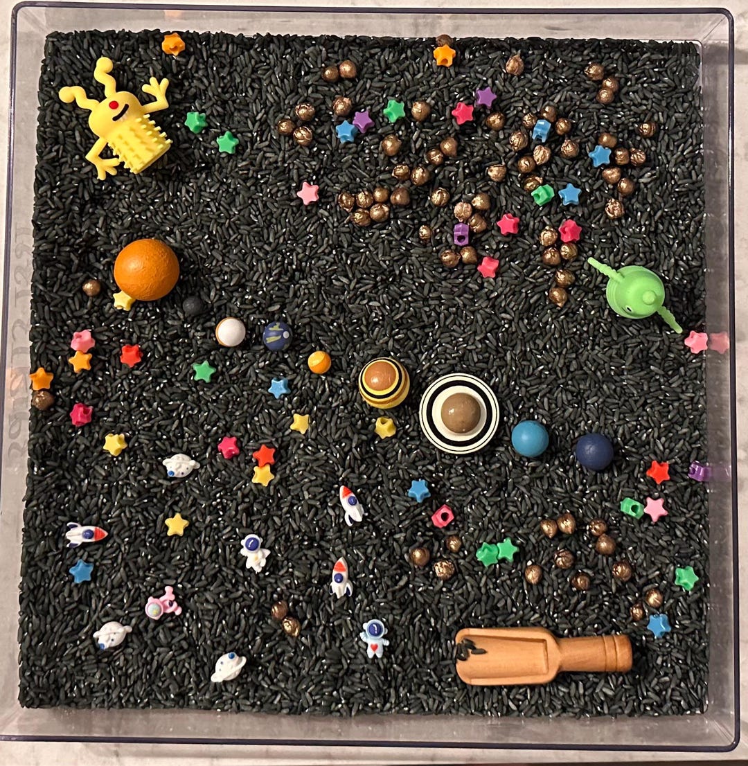 Outer Space Sensory Bin Kit | Planet Matching, Pretend Play ...