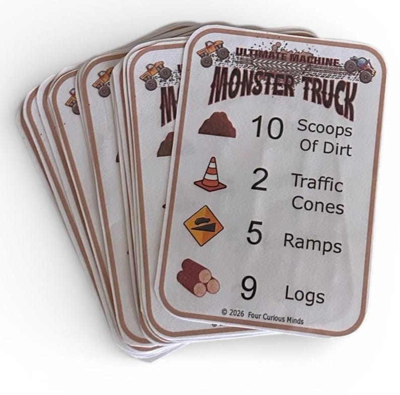 Monster Truck Sensory Bin Kit | Construction Play | Vehicle Activity ...