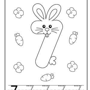 Easter Bunny Numbers - Etsy