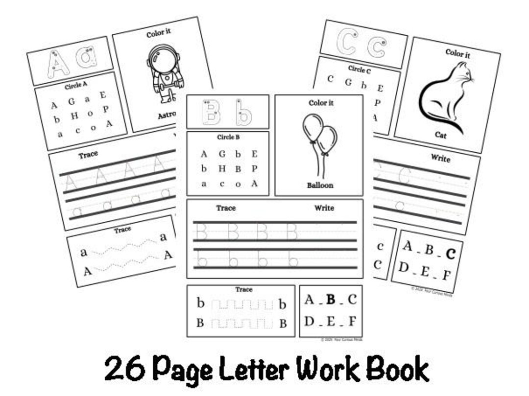 ABC Fun Pack – 26-page Alphabet Activity Worksheets | Digital Download ...