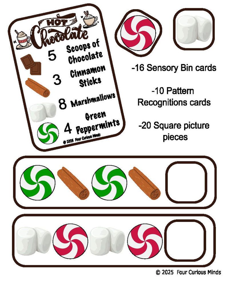 Hot Cocoa Sensory Bin Kit | Winter Play Activity | Montessori-inspired ...