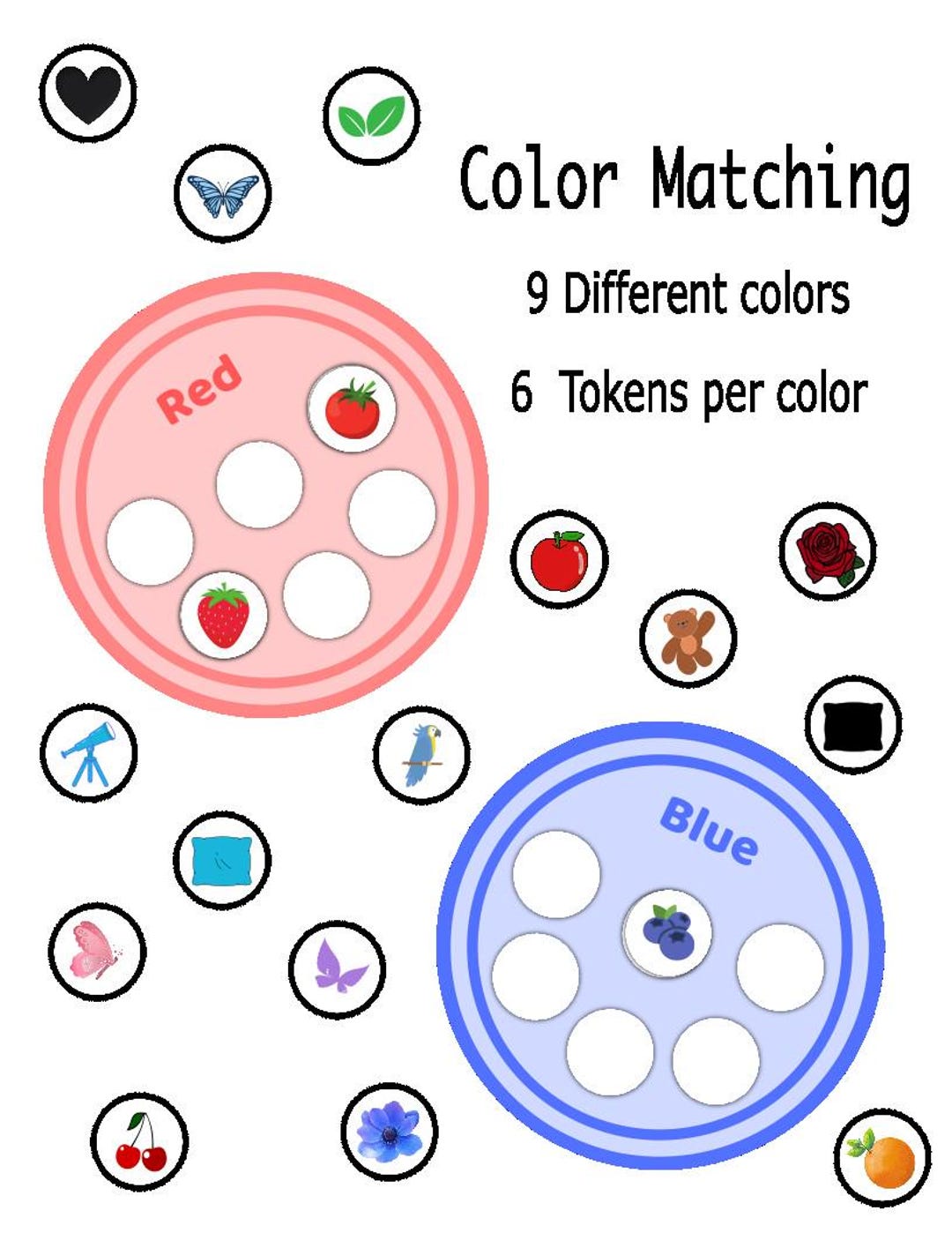 Color Matching Circles - Etsy