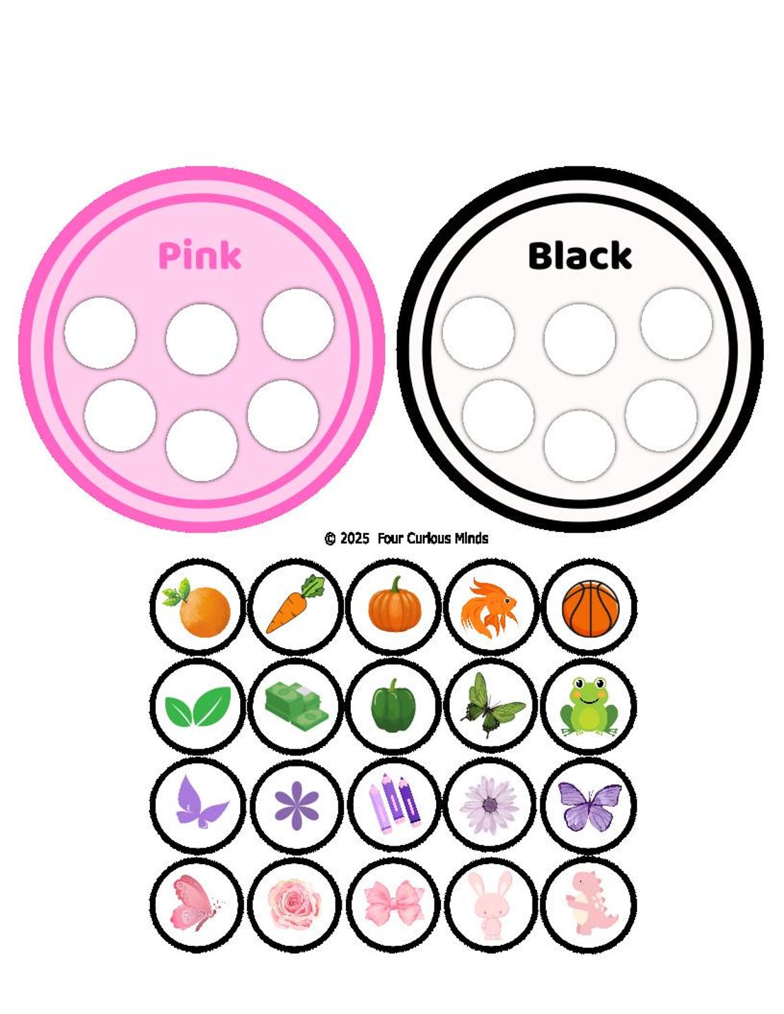 Color Matching Circles - Etsy