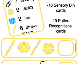Limenade Sensory Bin and Pattern Recognition Cards - Etsy